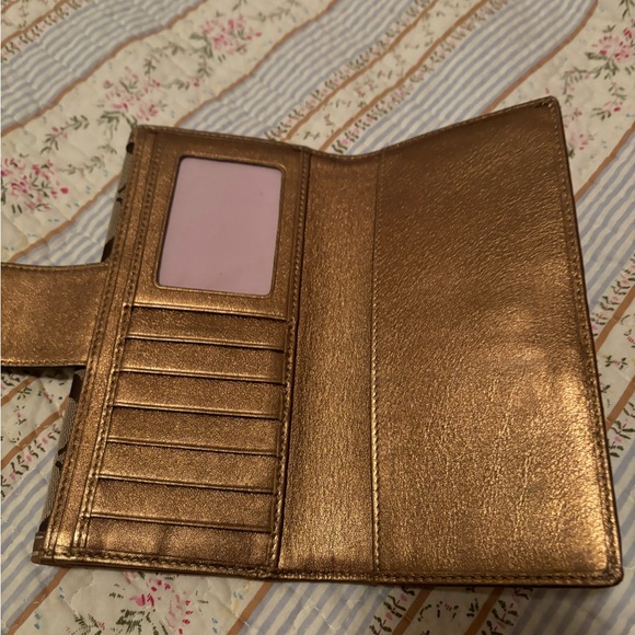 Coach | Accessories | Coach Gold Metallic Wallet | Poshmark